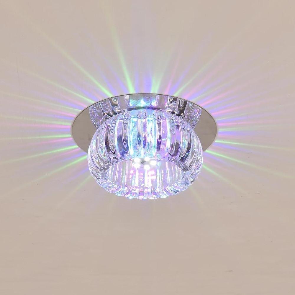 Modern Geometric Crystal Flush Mount Ceiling Light for Bedroom and Ent ...